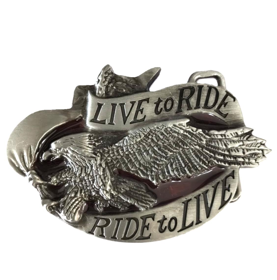 BIKER BUCKLES - LIVE TO RIDE - RIDE TO LIVE BUCKLE